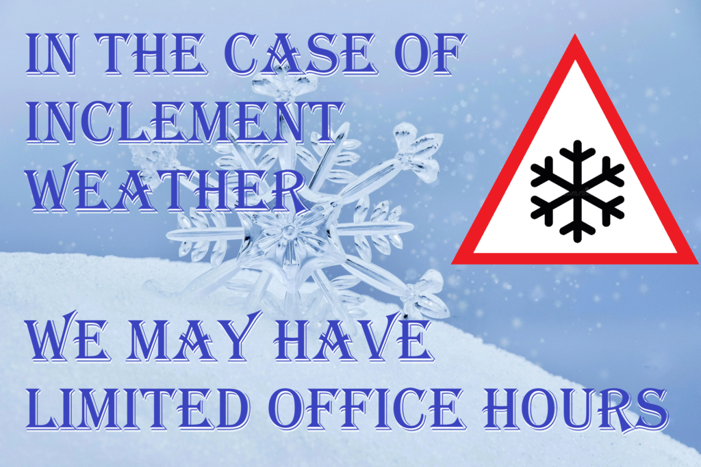 Limited Office Hours 1/10/2025 – Cain's Able Plumbing – Concord ...